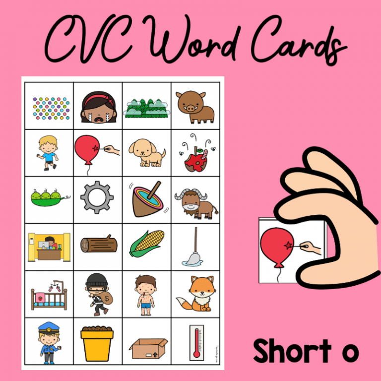 CVC Word Picture Cards - Short O — Teachie Tings