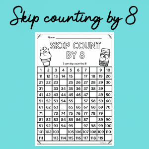 Skip Counting By 8 Worksheet — Teachie Tings