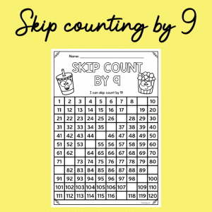 Skip Counting By 9 Worksheet — Teachie Tings