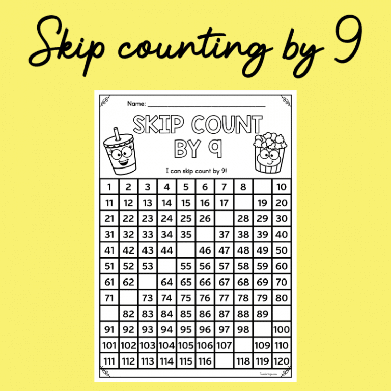 Skip Counting By 9 Worksheet Teachie Tings Skip Counting By 9 Worksheet Teachie Tings