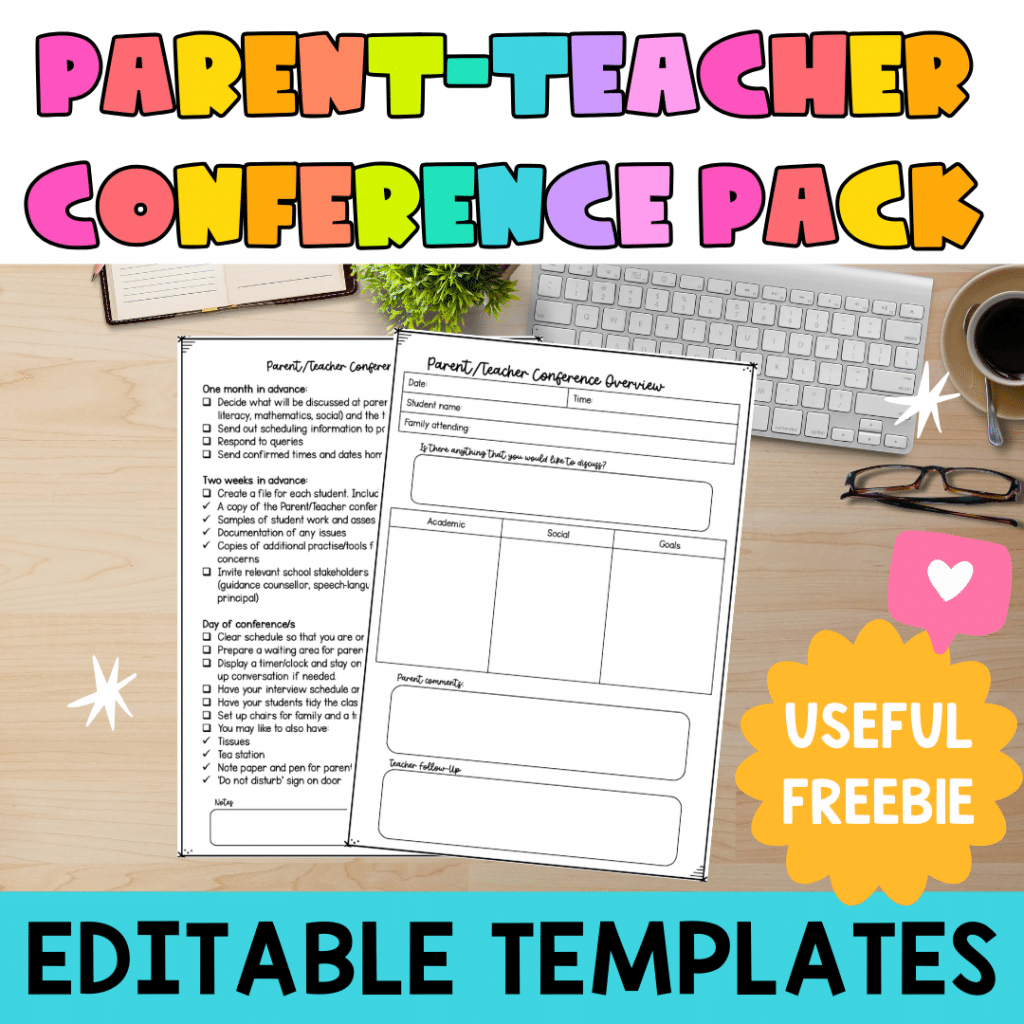 Parent–Teacher Conference Pack (FREE) – Teachie Tings – Time-Saving ...