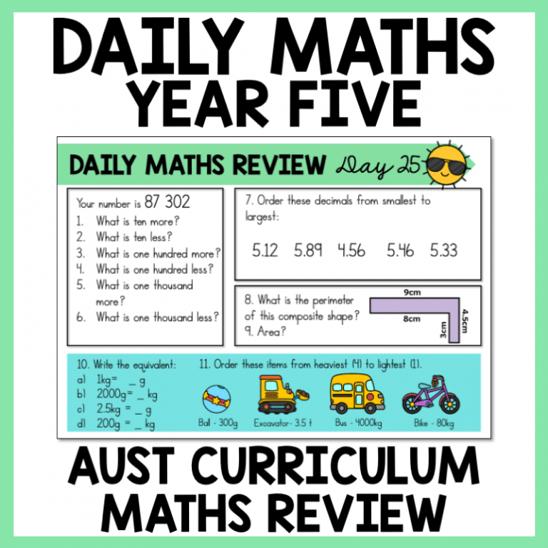 Daily Maths Review Slides – Teachie Tings – Time-Saving Teacher Resources