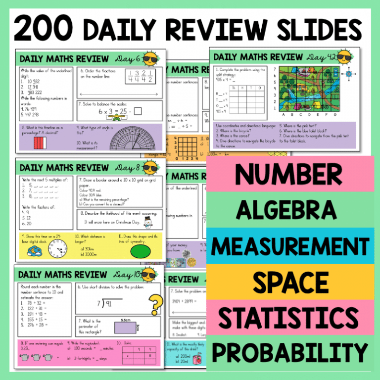 Year 5 Daily Maths Review Set Two – Teachie Tings – Time-Saving Teacher ...