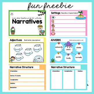 Narrative Writing Slides Freebie – Teachie Tings – Time-Saving Teacher ...
