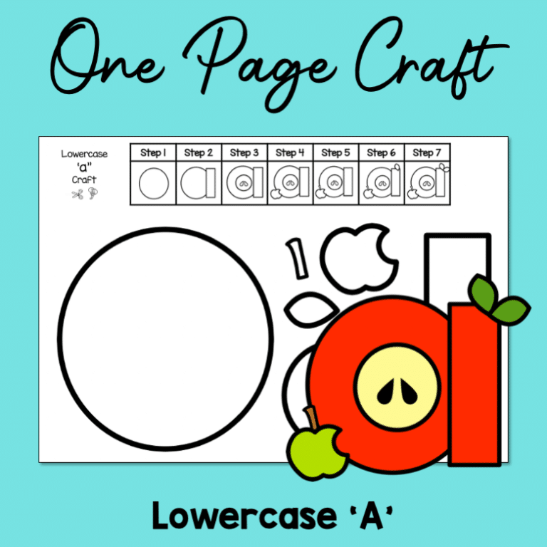 Lowercase ‘A’ One-Page Craft – Teachie Tings