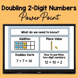 Doubling 2 Digit Numbers Lesson Slides | Multiplication Strategy ...