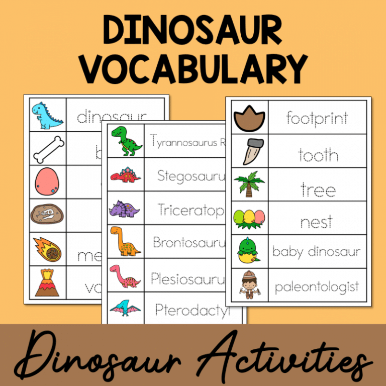 Dinosaur Vocabulary Cards – Teachie Tings – Time-Saving Teacher Resources