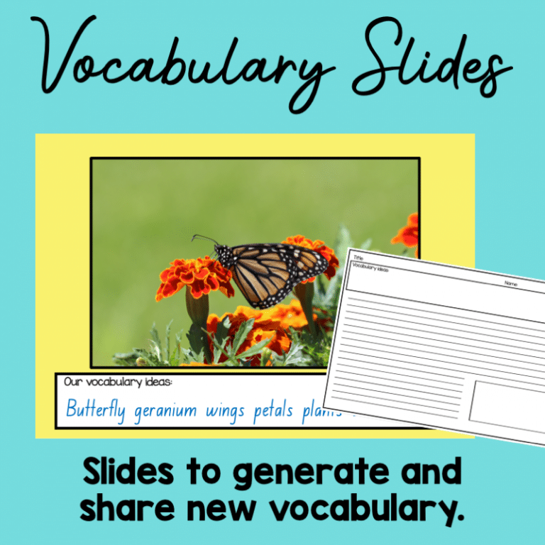 Vocabulary Slideshow and Writing Template – Teachie Tings – Time-Saving ...