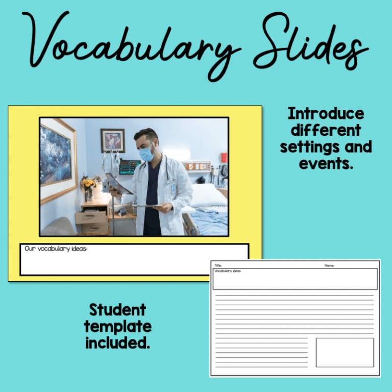 Vocabulary Slideshow and Writing Template – Teachie Tings – Time-Saving ...