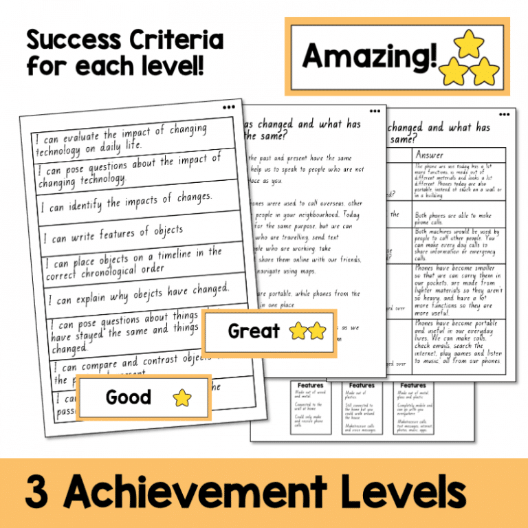 Year 2 HASS Past and Present Bump It Up Wall – Teachie Tings – Time ...