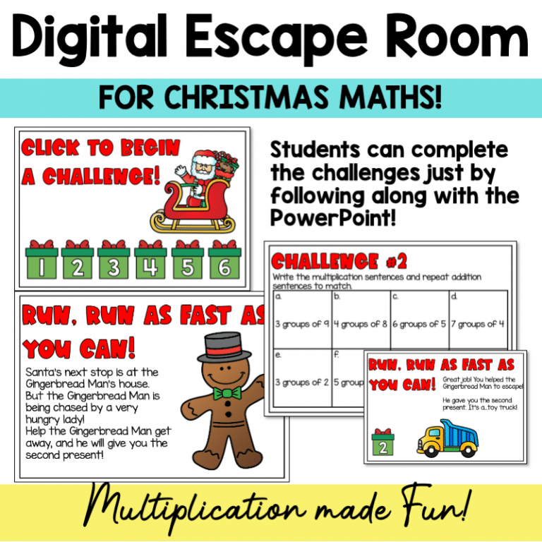Christmas Maths Escape Room – Grade 3 Multiplication – Teachie Tings