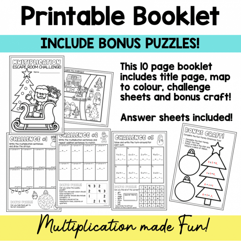 Christmas Maths Escape Room – Grade 3 Multiplication – Teachie Tings