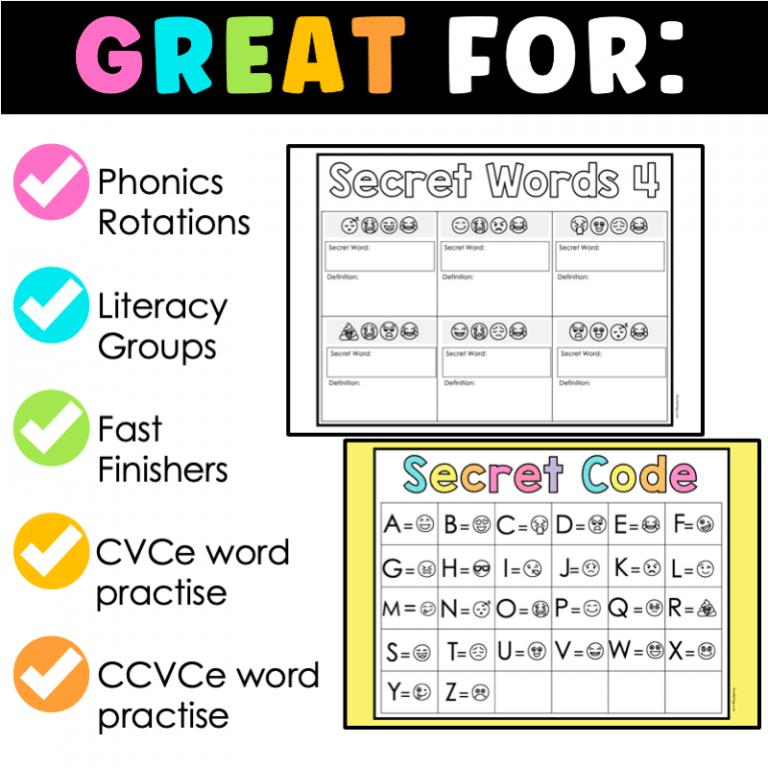 Secret Words Activity CVCe CCVCe Words | Magic E Words Activity ...