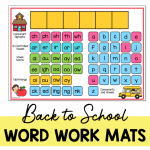 Back to School Word Work Mats – Teachie Tings – Time-Saving Teacher ...