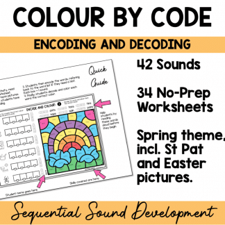 Encoding and Decoding Phonics Activity | Color By Code Fall Autumn ...