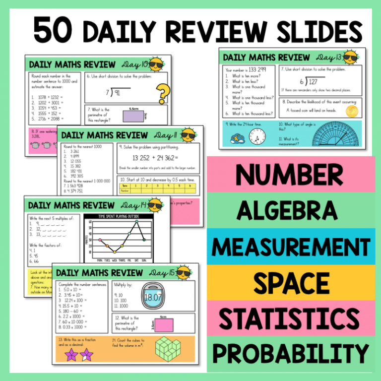 Year 6 Daily Maths Slides Set One – Teachie Tings – Time-Saving Teacher ...