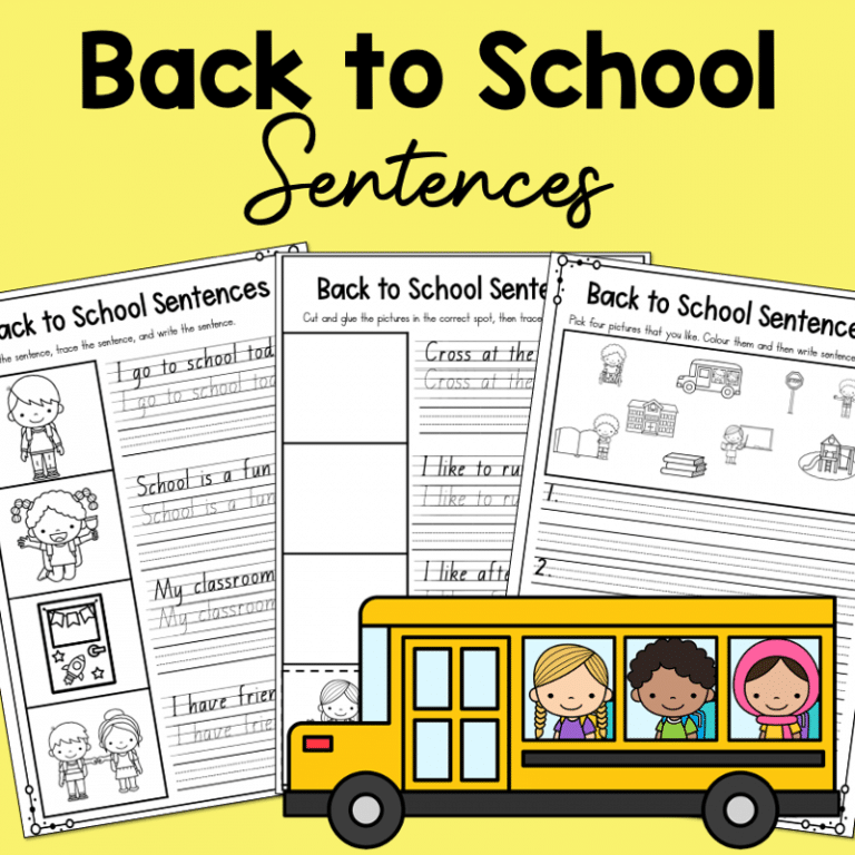 Back to School Sentences and Handwriting – Teachie Tings – Time-Saving ...
