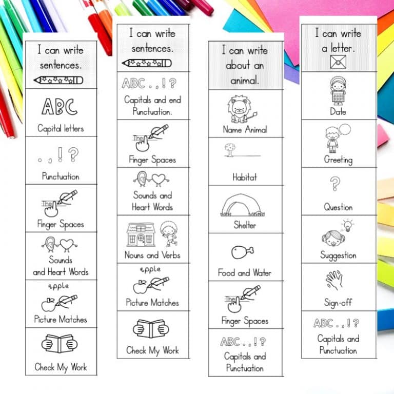 Foundation Writing Checklists Freebie – Teachie Tings – Time-Saving ...