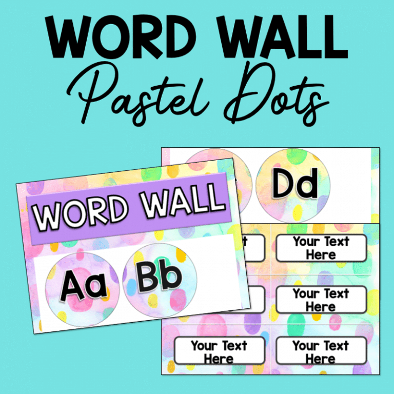 Pastel Dots Word Wall — Teachie Tings