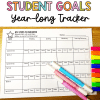 Year-Long Student Goal Tracker | Learning Progress & Growth Reflection ...