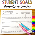 Year-Long Student Goal Tracker | Learning Progress & Growth Reflection ...