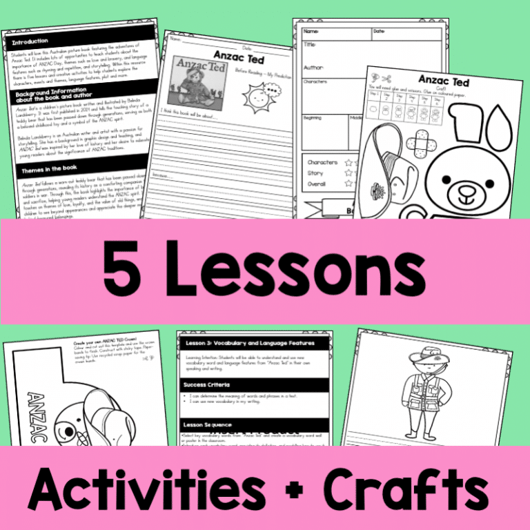 ANZAC Ted – Picture Book Unit and Crafts – Teachie Tings – Time-Saving ...
