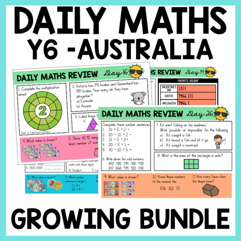 Daily Maths Review – Teachie Tings – Time-Saving Teacher Resources
