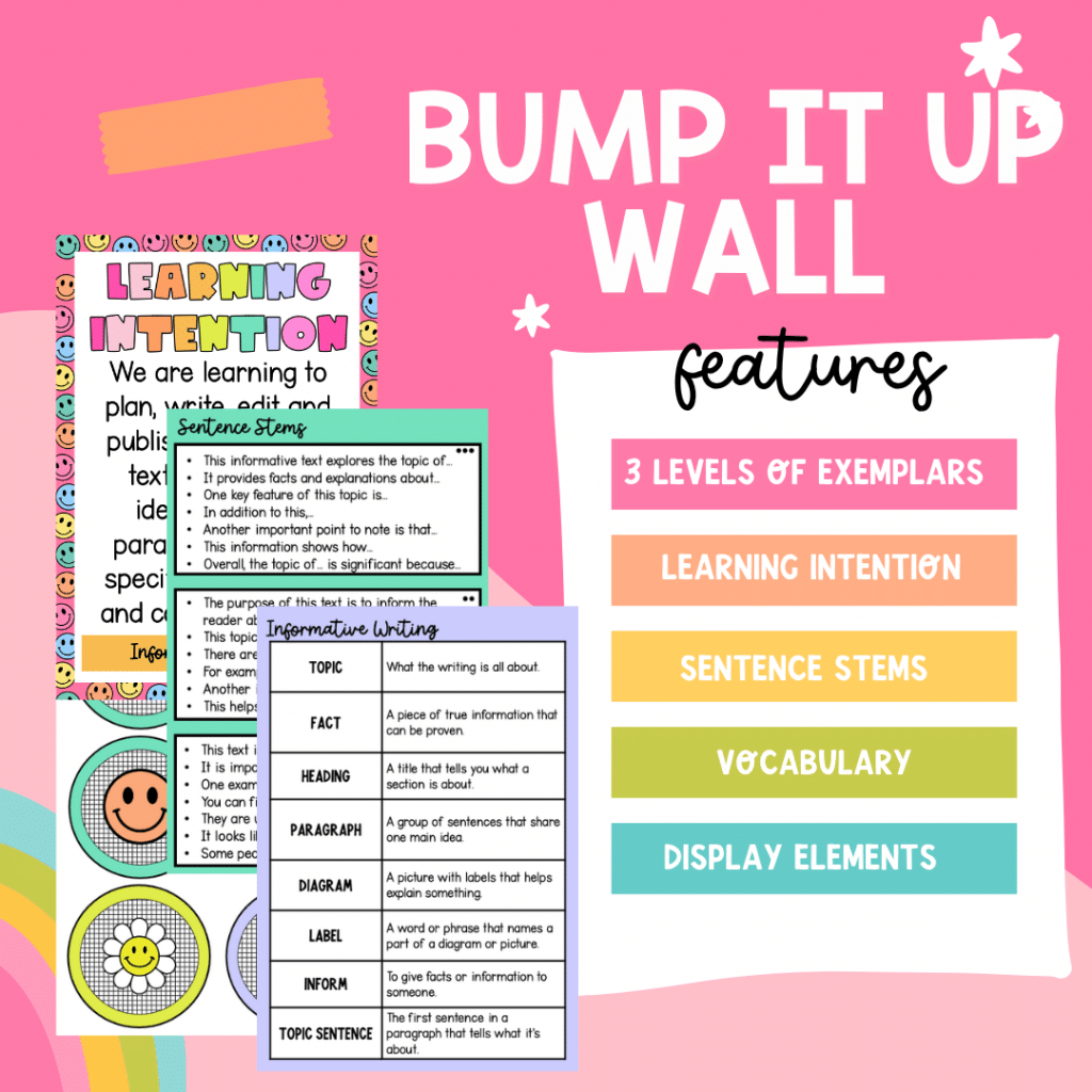Year 3 Informative Writing Bump It Up Wall | Australian Curriculum v9 ...
