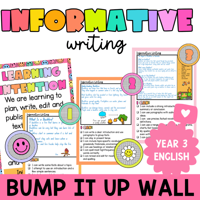 BUMP IT UP WALL | Writing Samples – Teachie Tings – Time-Saving Teacher ...