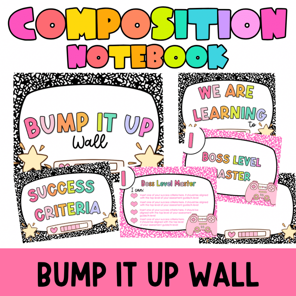 Composition Notebook Bump It Up Wall – Teachie Tings – Time-Saving ...