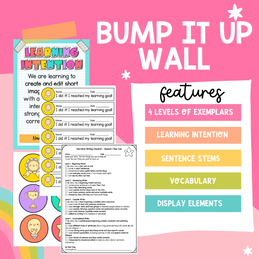 Grade Three Narrative Writing Bump It Up Wall – 2025 UPDATED EDITION ...