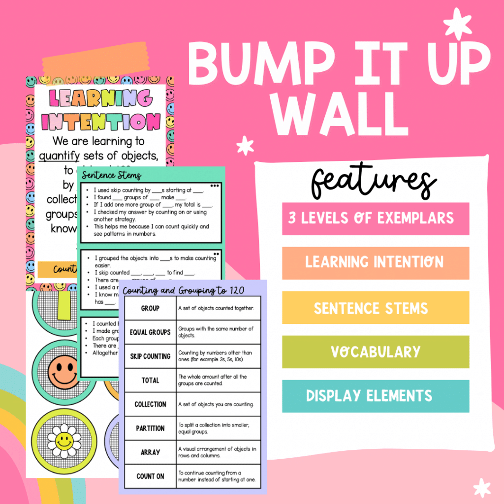 Year 1 Counting and Grouping Maths Bump It Up Wall – Teachie Tings ...