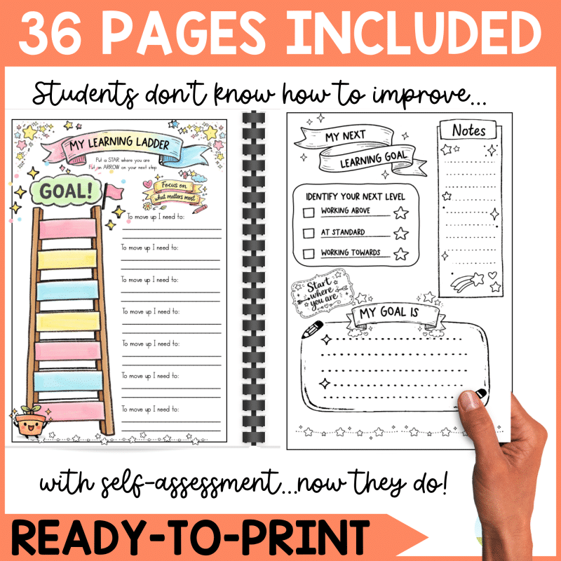 Student Growth Booklet | Self Assessment & Goal Setting Journal ...